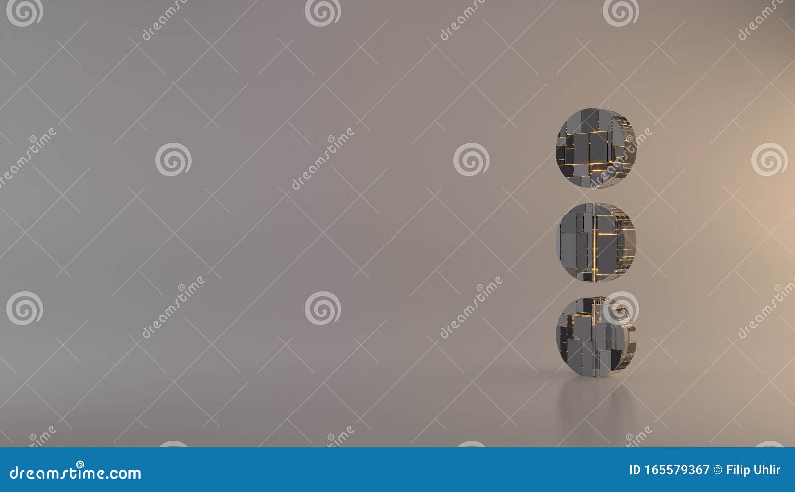 Light Background 3d Rendering Symbol of Ellipsis Vertical Icon Stock ...