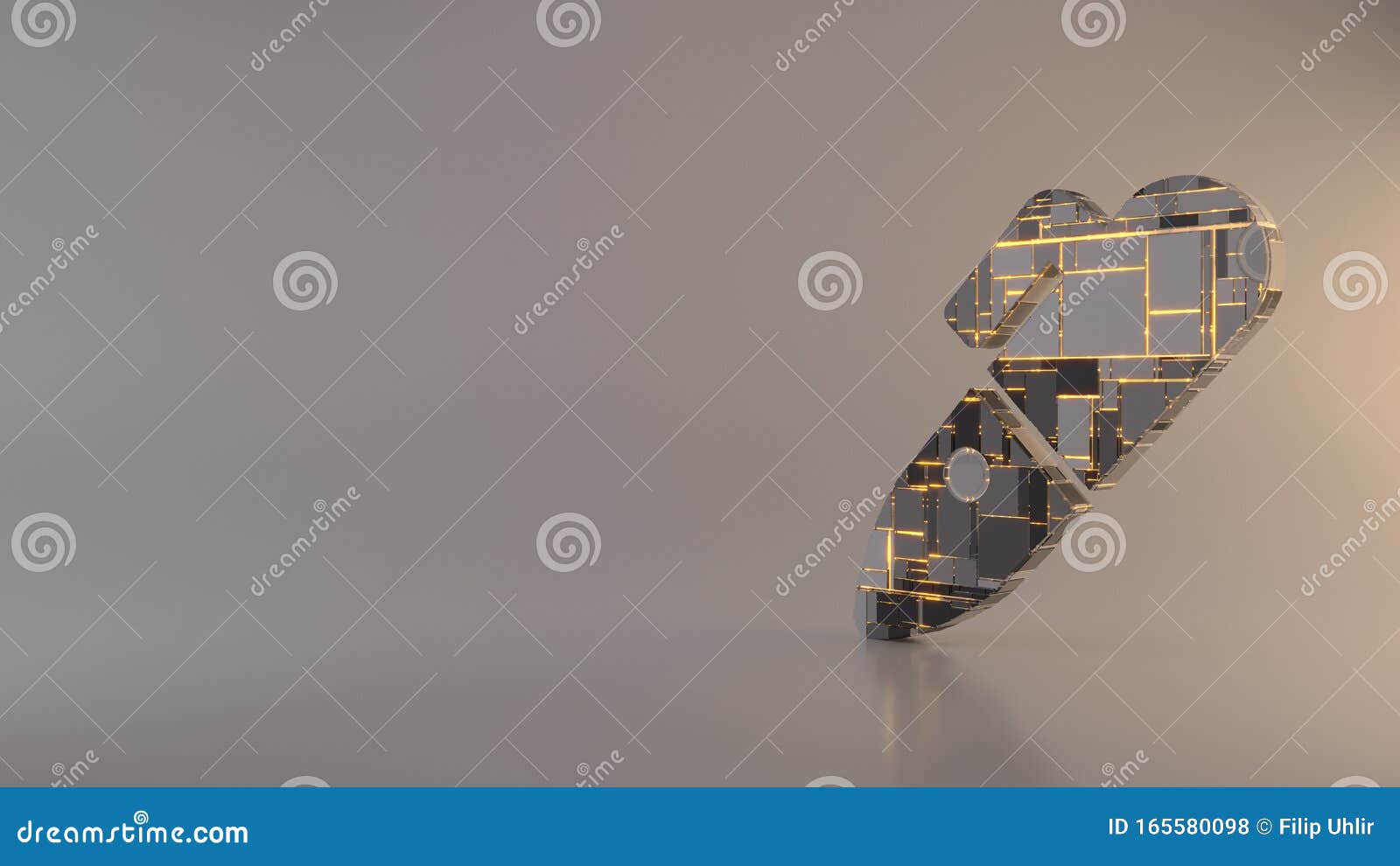 Light Background 3d Rendering Symbol of Marker Icon Stock Illustration ...