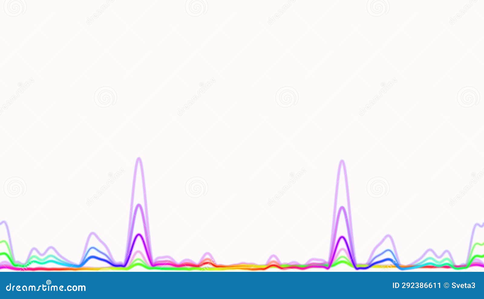 On a Light Background, Multi-colored Lines Bend, the Colors of the ...