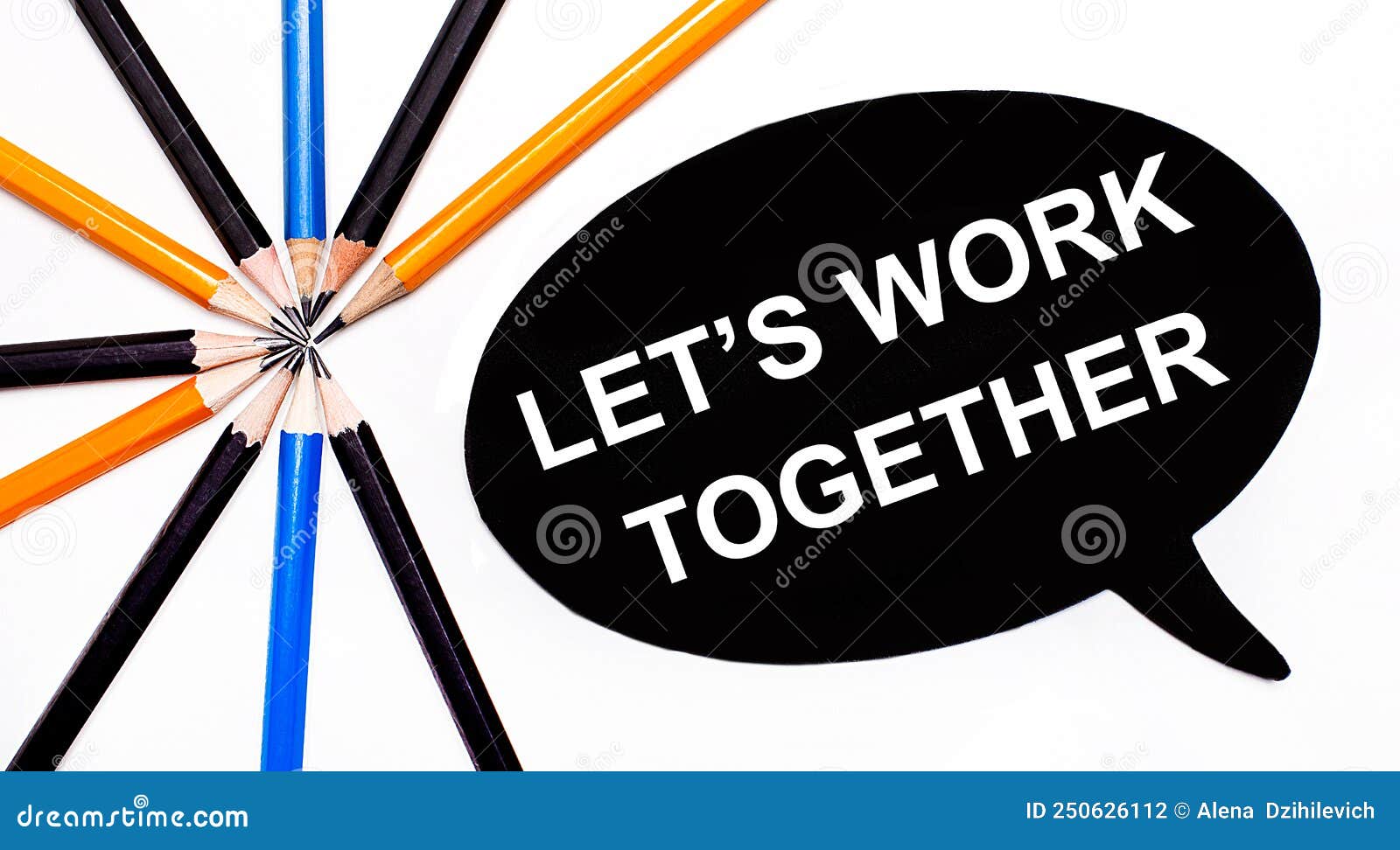 On a Light Background, Multi-colored Pencils and on a Black Background ...