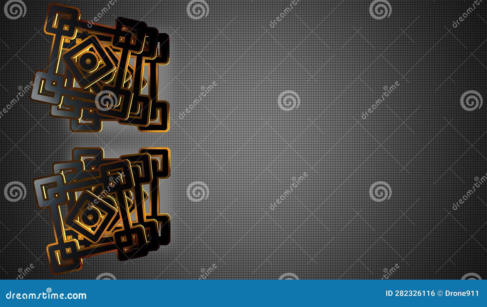 Light Background with Shapes on the Left Side, Golden Frames, Geometric ...