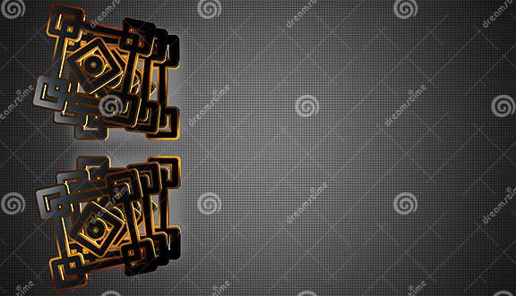 Light Background with Shapes on the Left Side, Golden Frames, Geometric ...