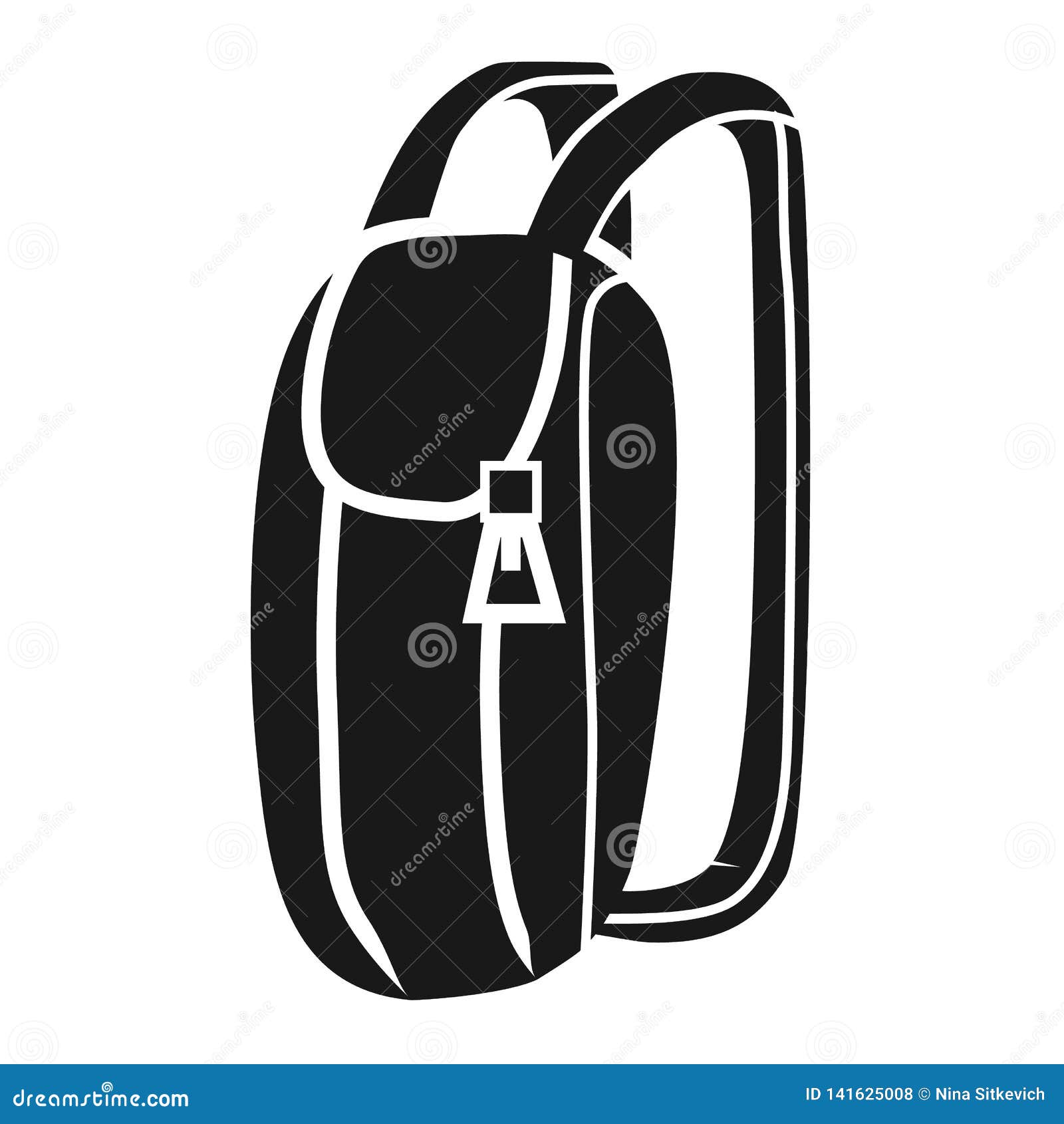 Light Backpack Icon, Simple Style Stock Vector - Illustration of bright ...