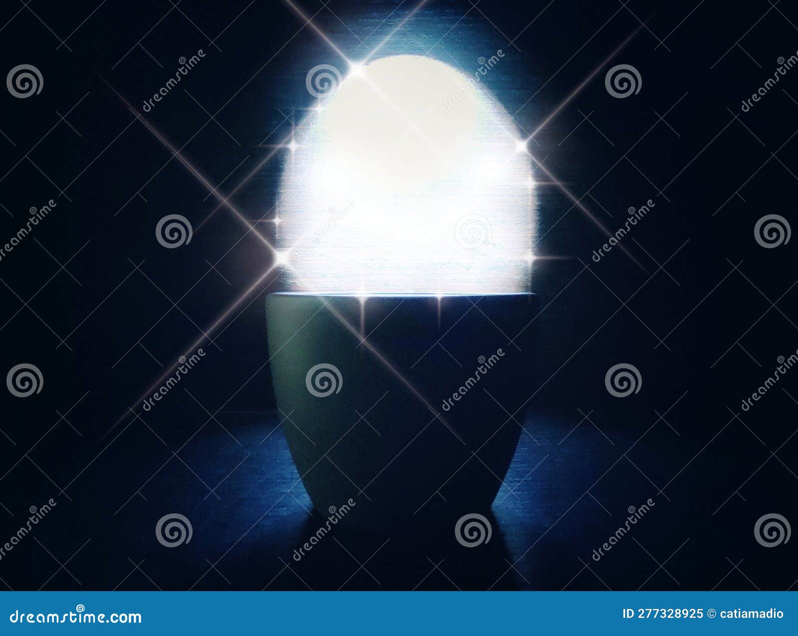 Light Ball Coming Out from a Vase Stock Illustration - Illustration of ...