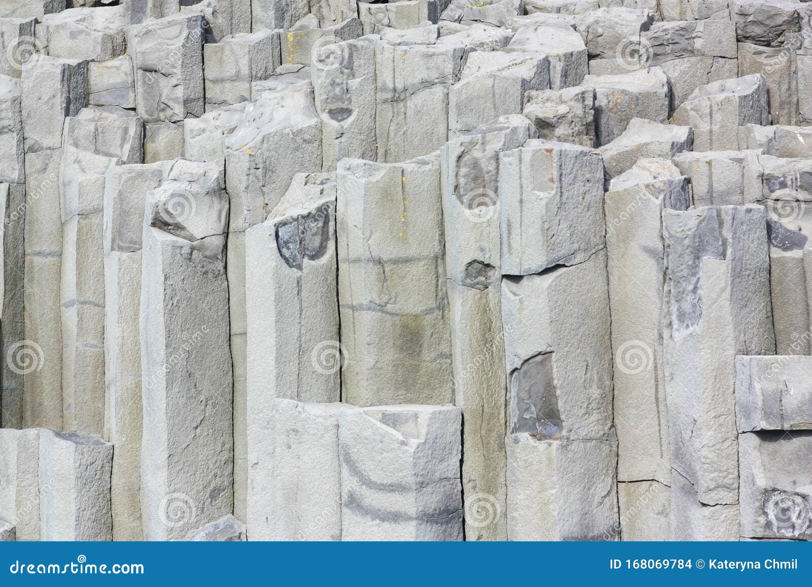 Basalt Column Formation in Iceland. Background Stock Photo - Image of ...