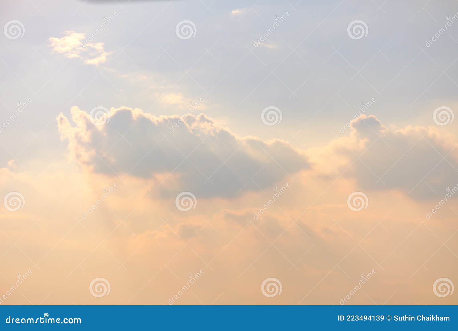 Light Beam and Clouds in Sky Stock Image - Image of nature, beam: 223494139