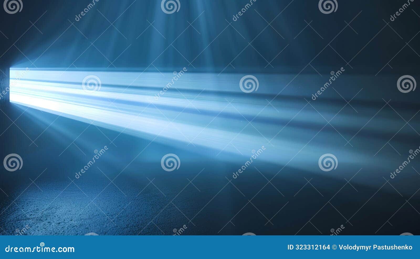 A Light Beam Coming Out of a Dark Room Stock Photo - Image of blue ...