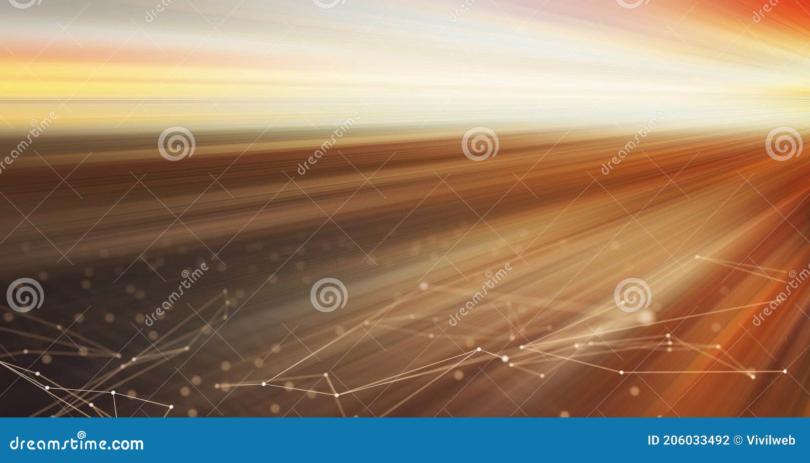 Light Beam with Connection Dots and Lines Stock Photo - Image of light ...