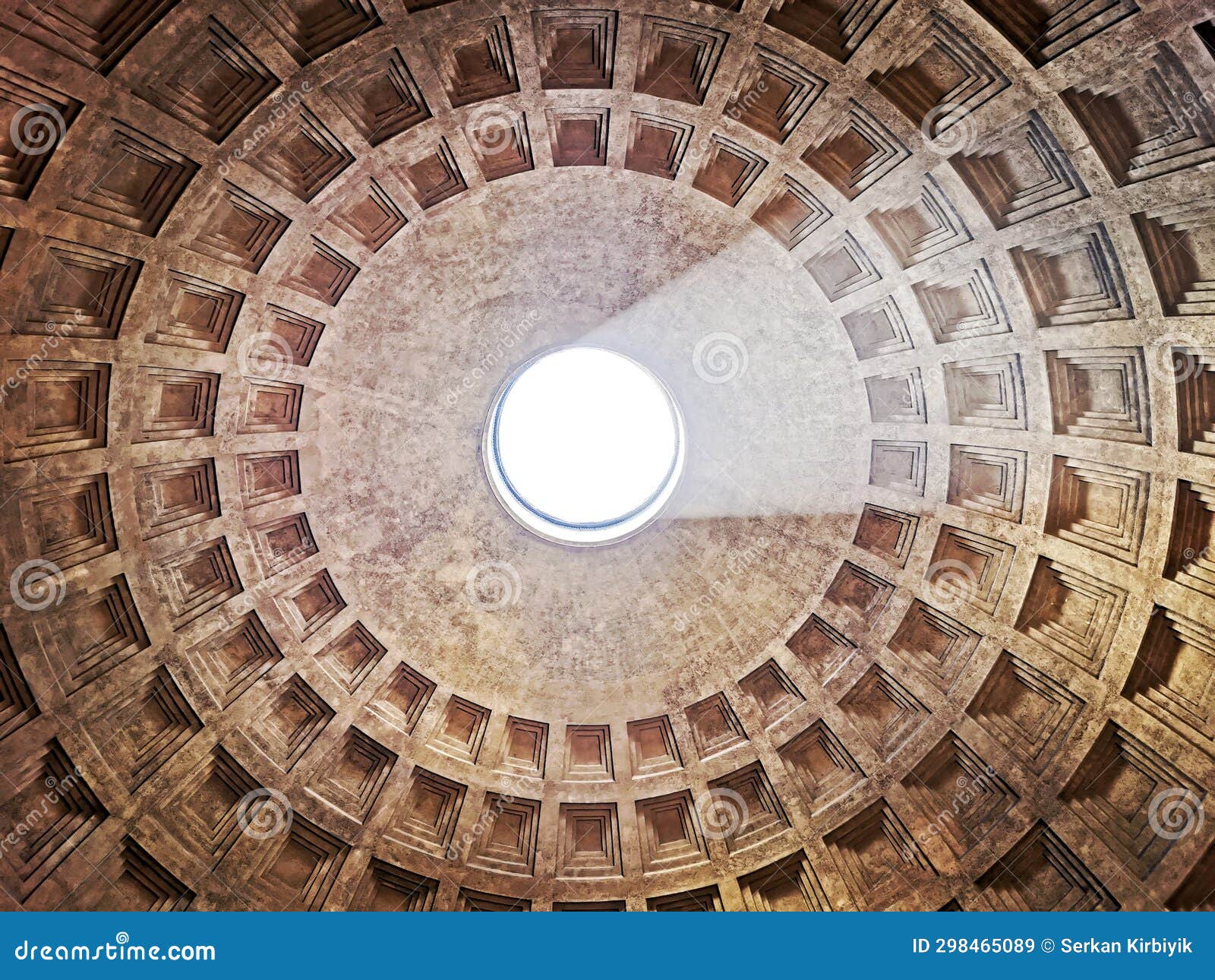 Light Beam from the Dome Hole of Pantheon, Rome, Italy Stock Image ...