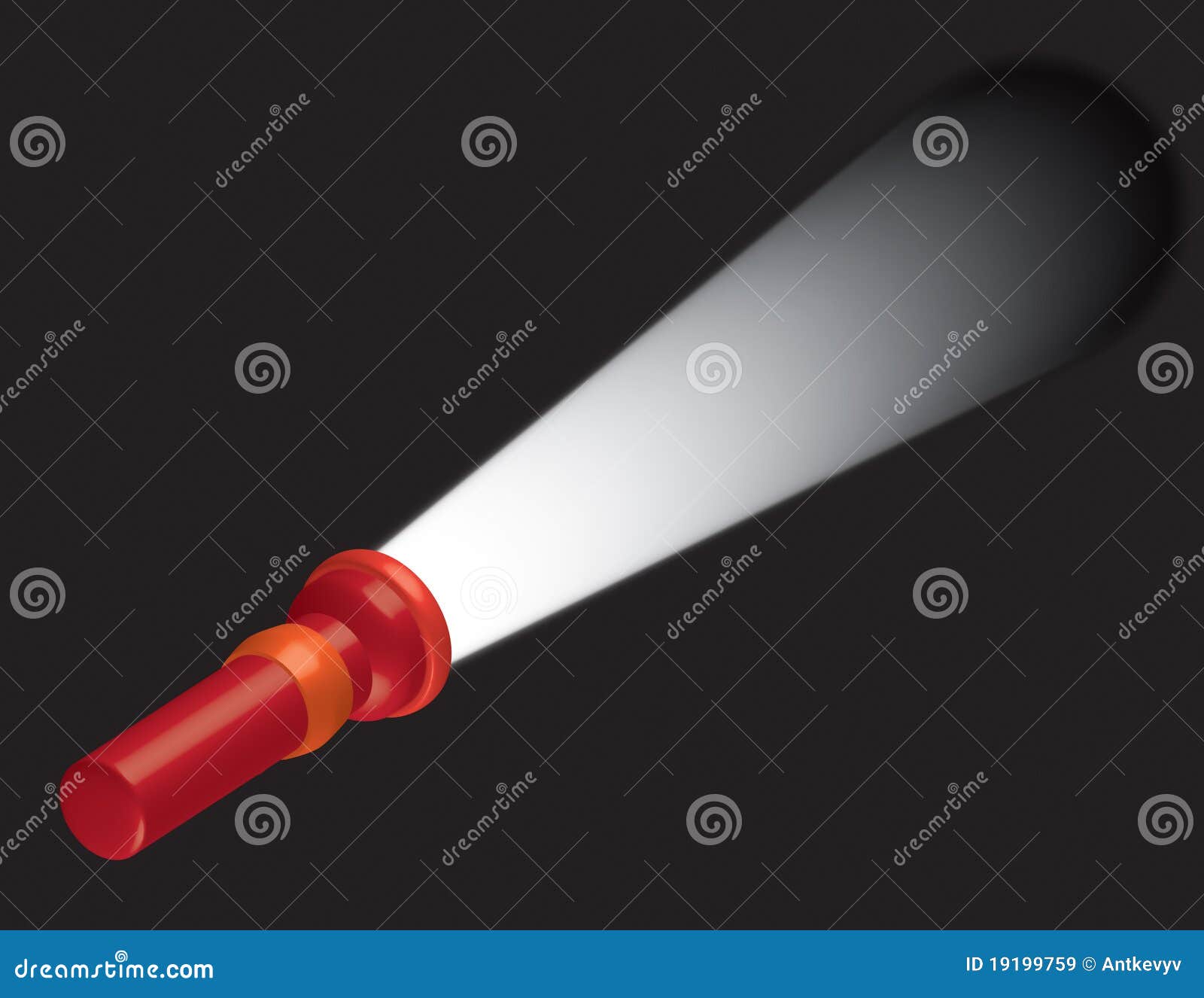 Light beam and flashlight stock illustration. Illustration of small ...