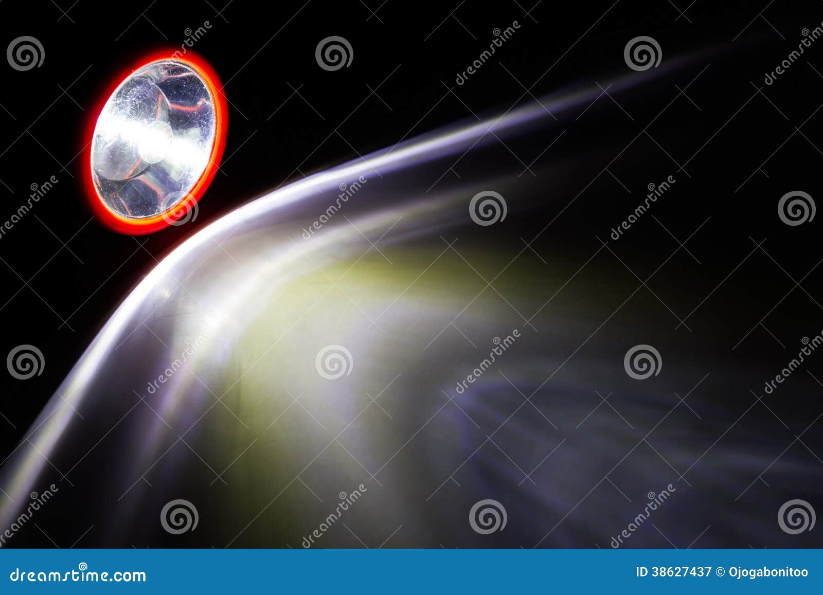 Light Beam from Flashlight stock image. Image of flash - 38627437