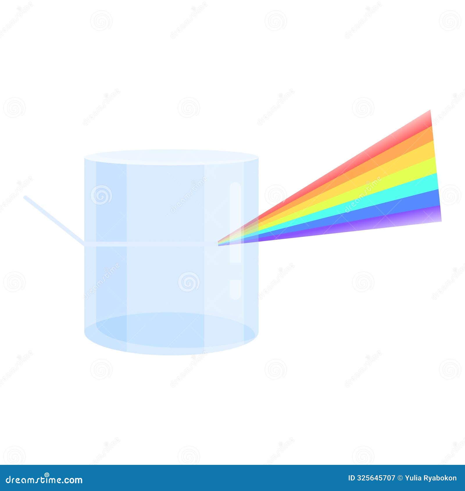 Light Beam Passing through Triangular Prism Creating Rainbow Effect ...