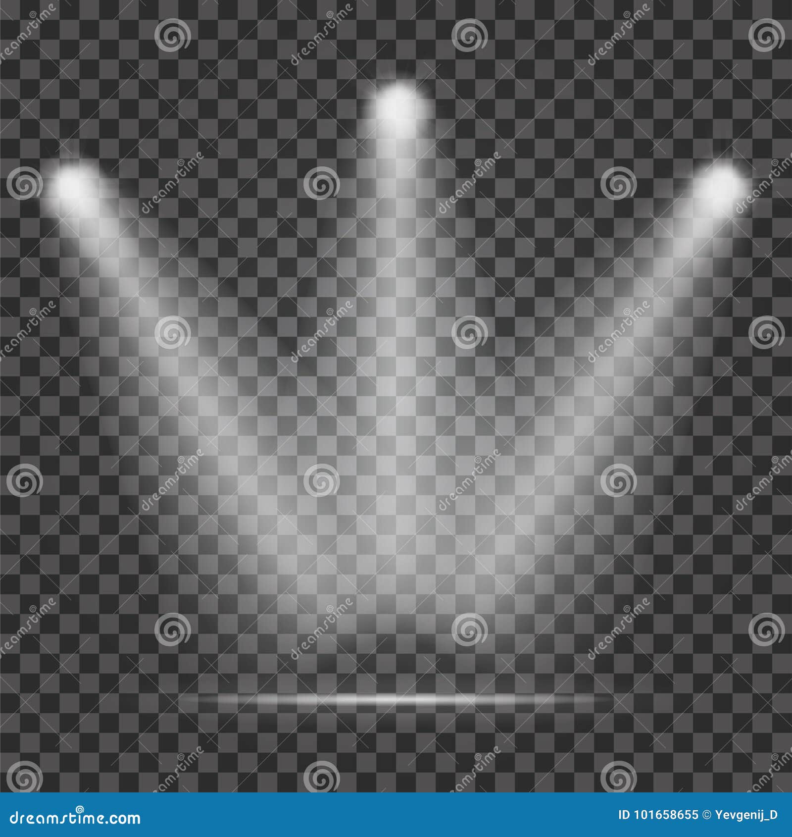 Light Beam On Transparent Background. Realistic Spotlight Light Beams ...