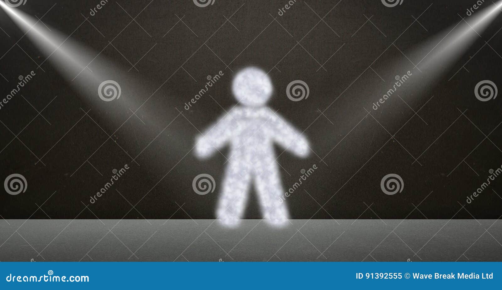 Light Beams Falling on Human Shape Made of Cloud Texture Stock ...