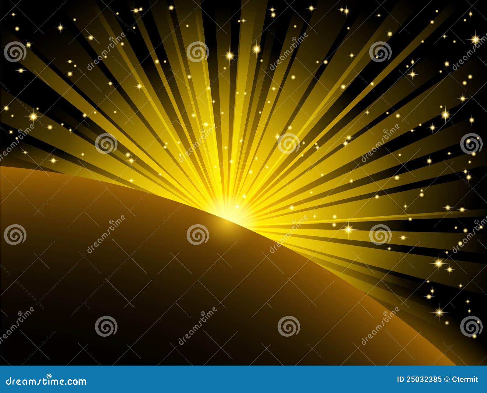 Light Beams and Stars Over Planet Stock Vector - Illustration of earth ...