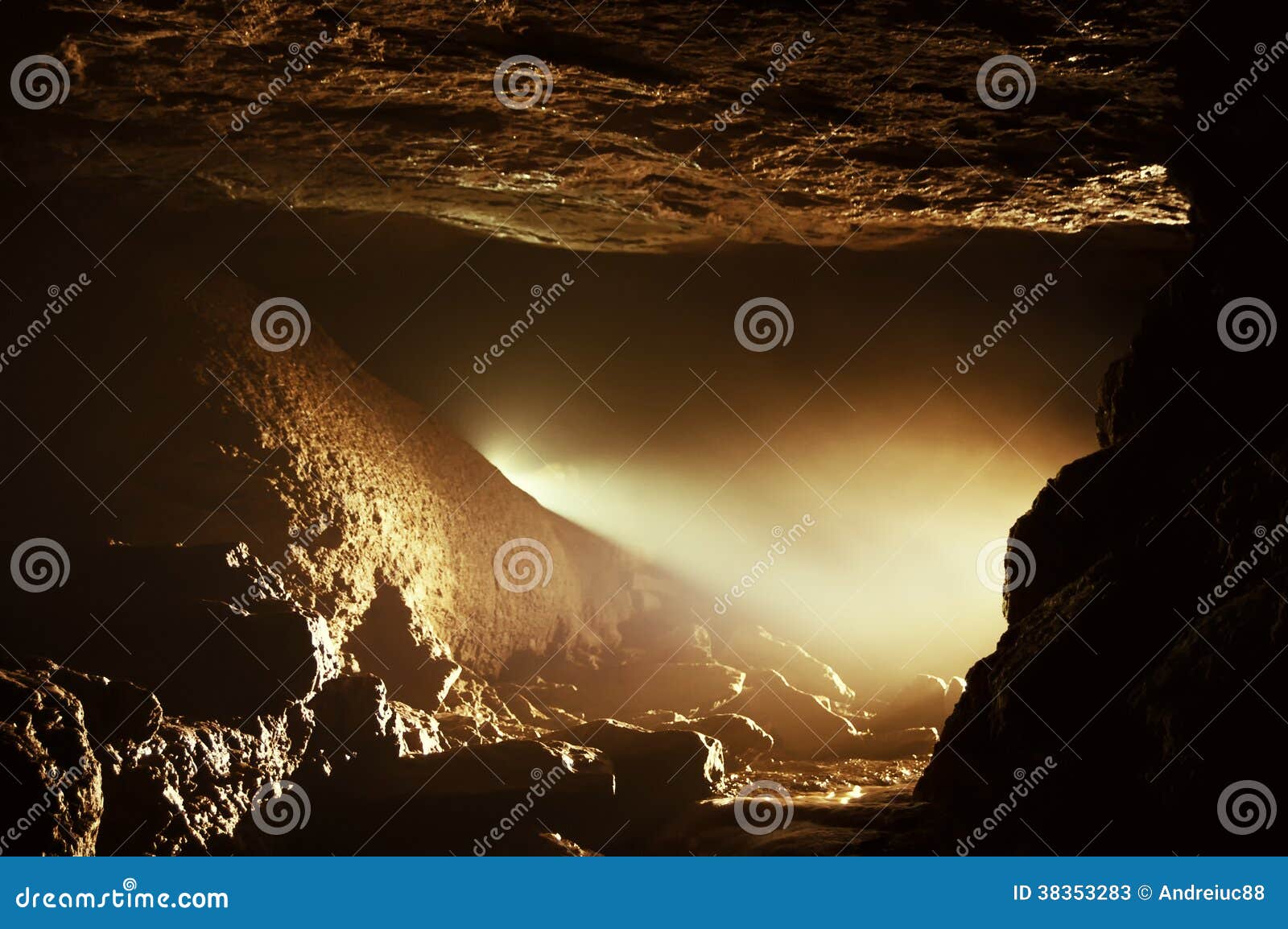 Light in a beautiful cave stock image. Image of black - 38353283
