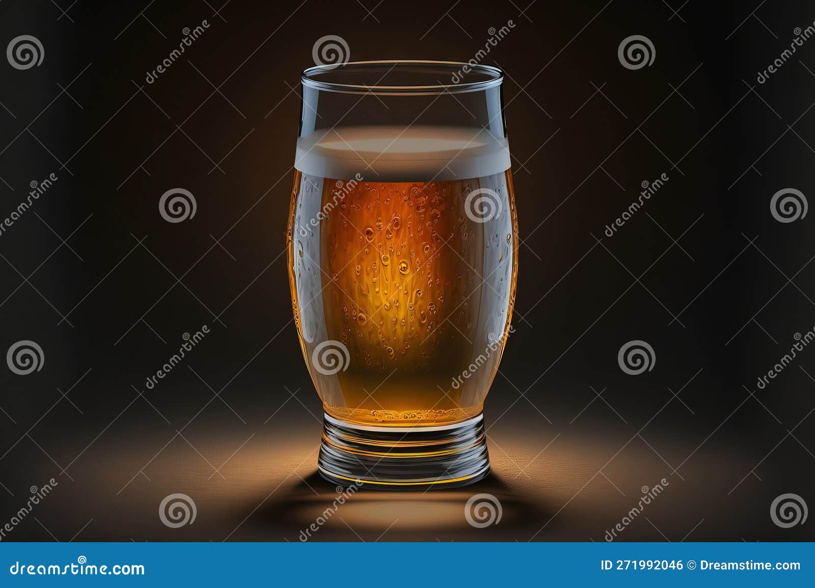 A Light Beer Glass in a Dim Bar Stock Illustration - Illustration of ...