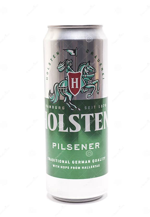 Light Beer Holsten Pilsner Isolated on White Background Editorial ...