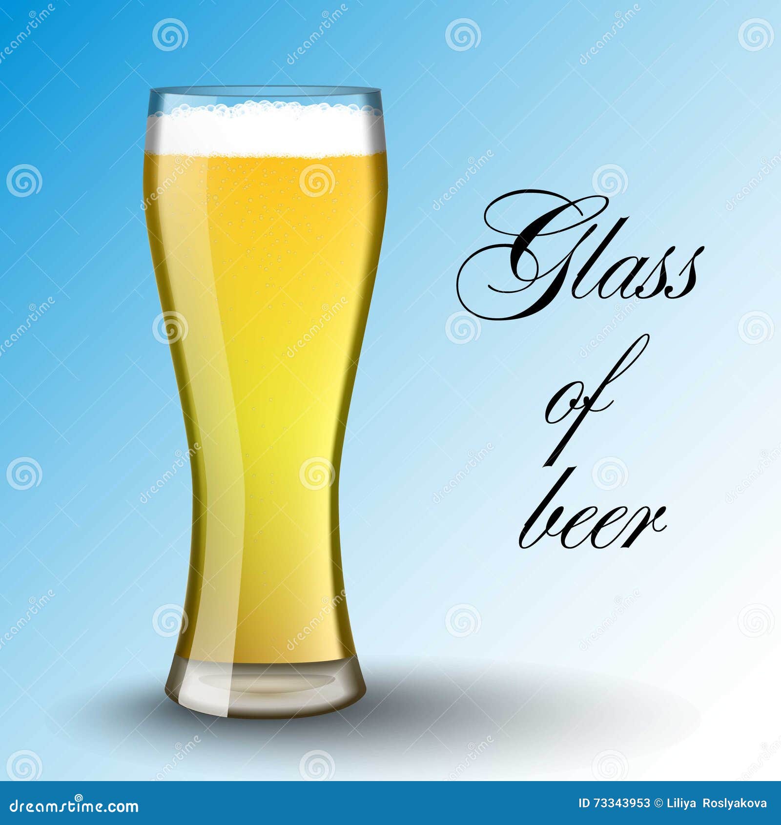 Beer With Transparent Bubble On Mug. Yellow Liquid 3d Realistic Vector ...