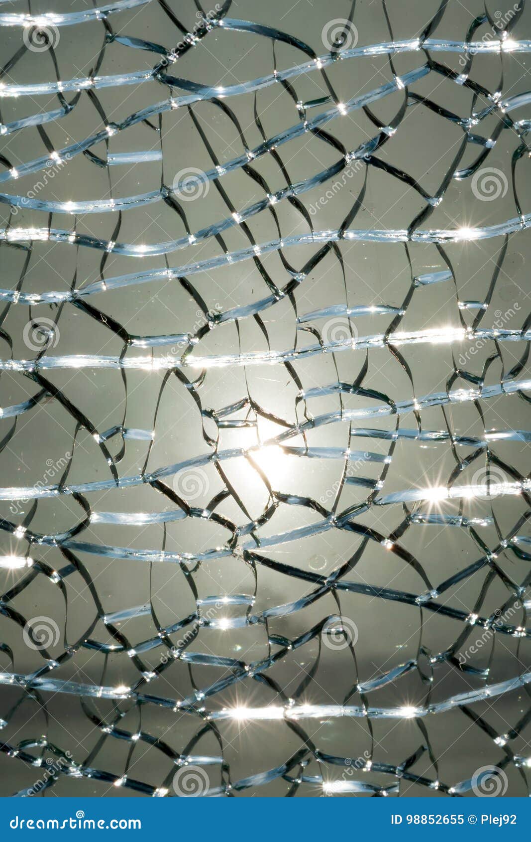 Light Behind a Broken Glass Stock Image - Image of crack, busted: 98852655