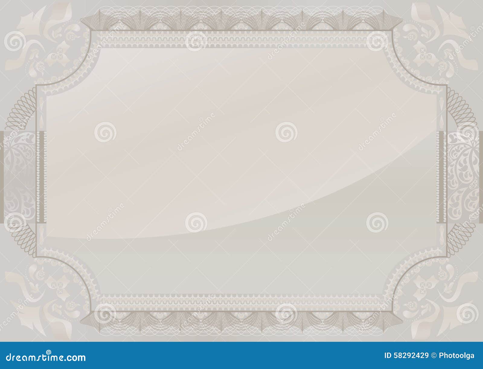 Light beige certificate stock vector. Illustration of atlas - 58292429