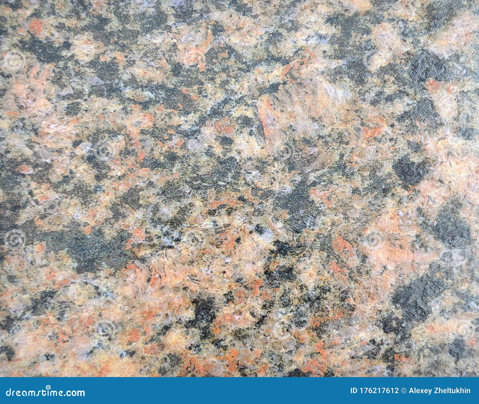 Light Beige Granite, Polished Surface of Natural Stone Interspersed ...