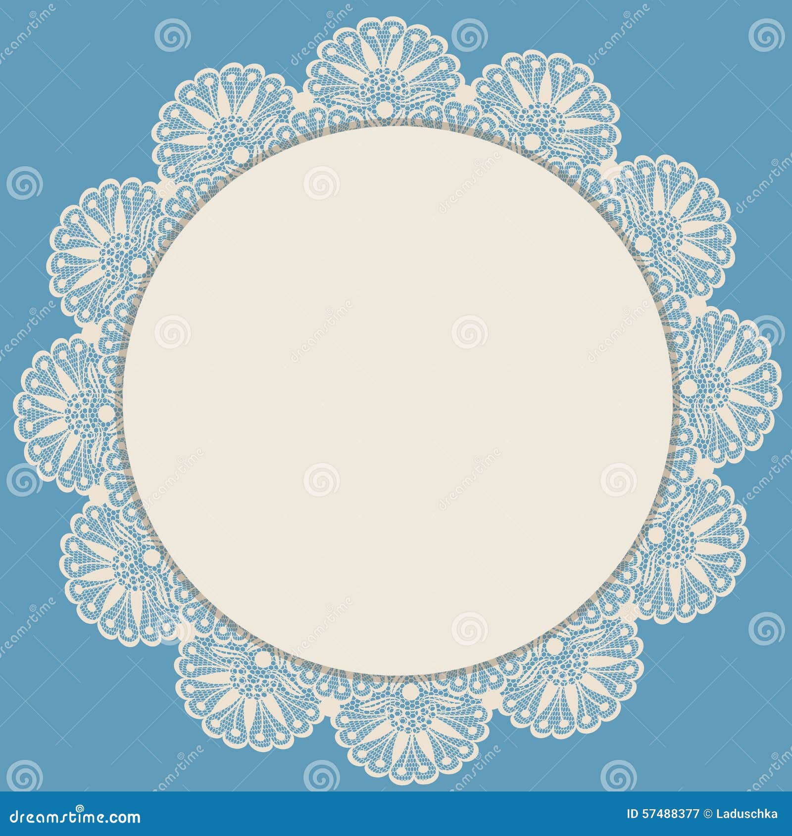 Light Beige Round Lacy Frame Stock Vector - Illustration of material ...