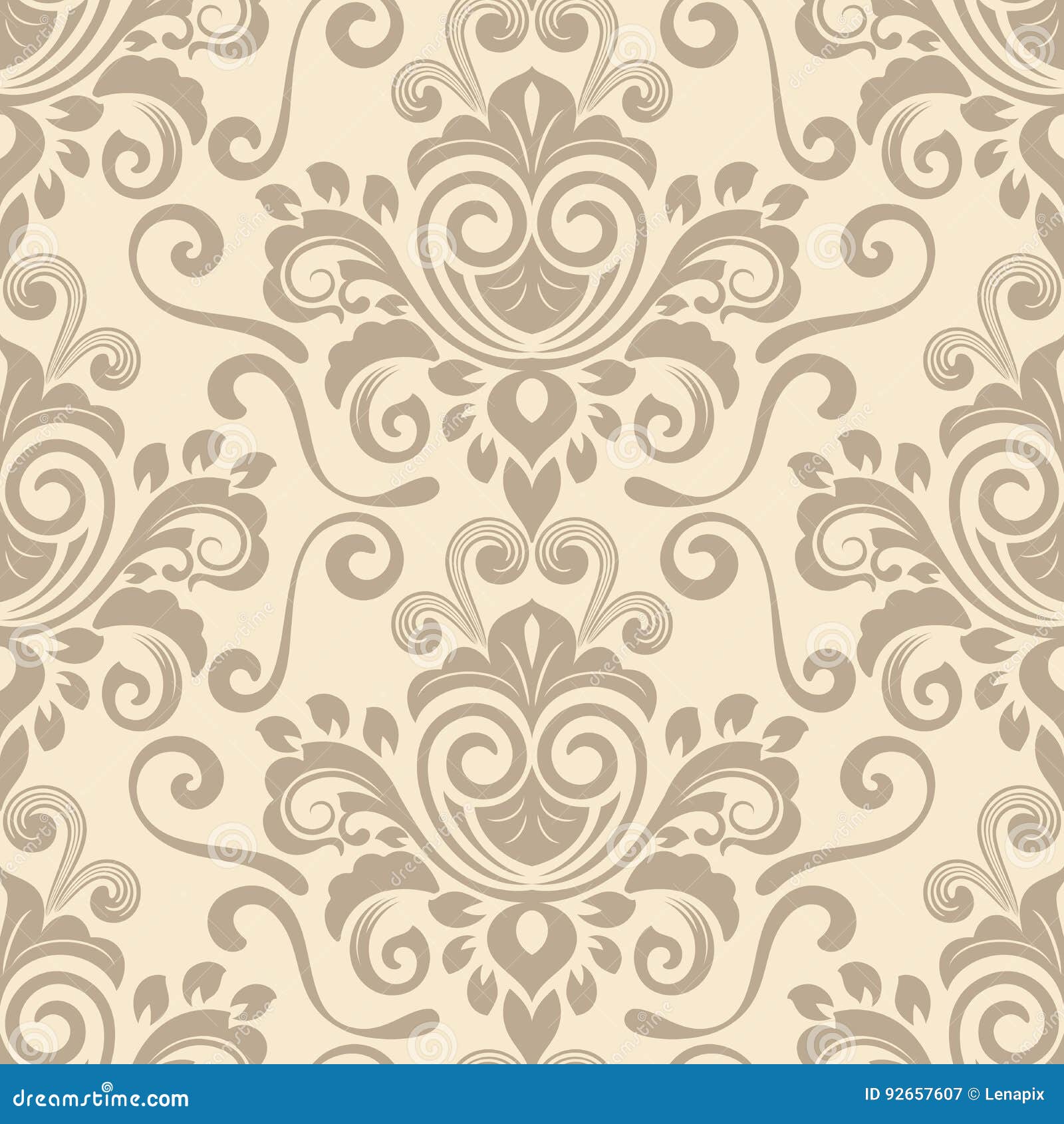 Light Beige Vintage Wallpaper Stock Vector - Illustration of ornamental ...