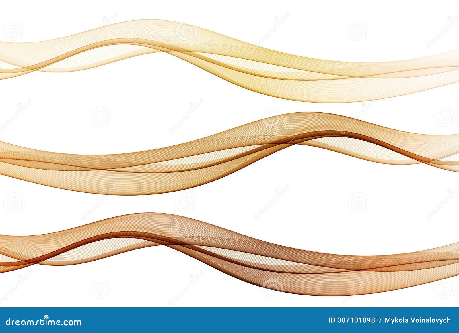 Light Beige Waves Horizontal Lines on a White Background Stock Vector ...