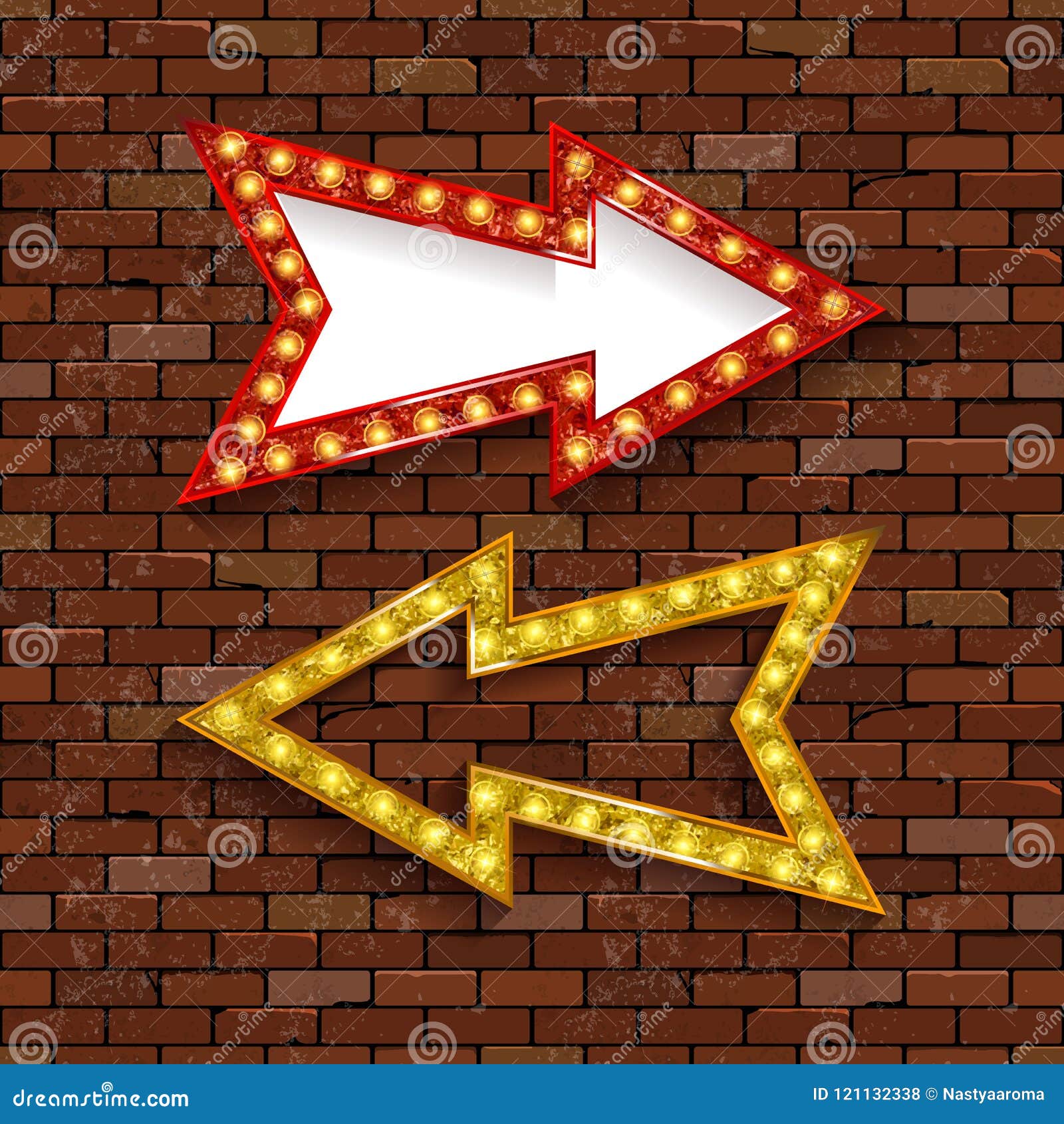 Light Billboard with Arrow. Stock Illustration - Illustration of arrow ...