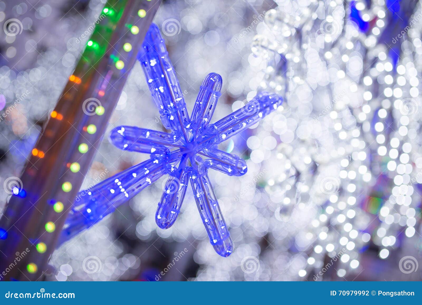 Light Blub In Darkness Street Light Blue Light In Lockdown Covid 19 Let ...