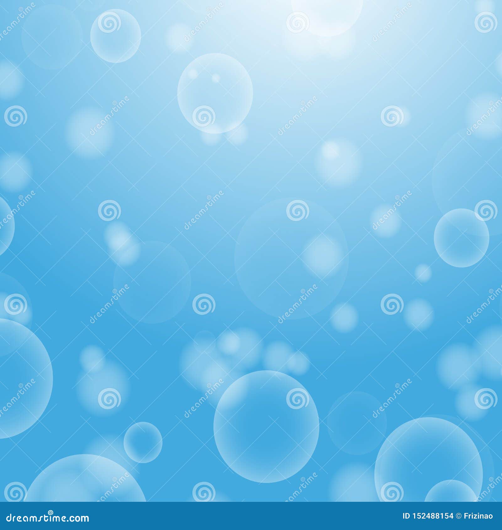 Light Blue Abstract Background with a Bokeh in the Form of Circles ...