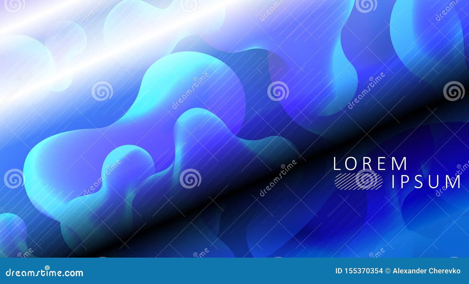 Light Blue Abstract Background with Oval Chaotic Shapes Stock Vector ...