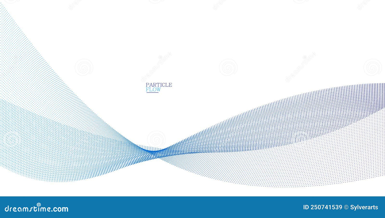 Light Blue Abstract Background, Vector Wave of Flowing Particles, Curvy ...