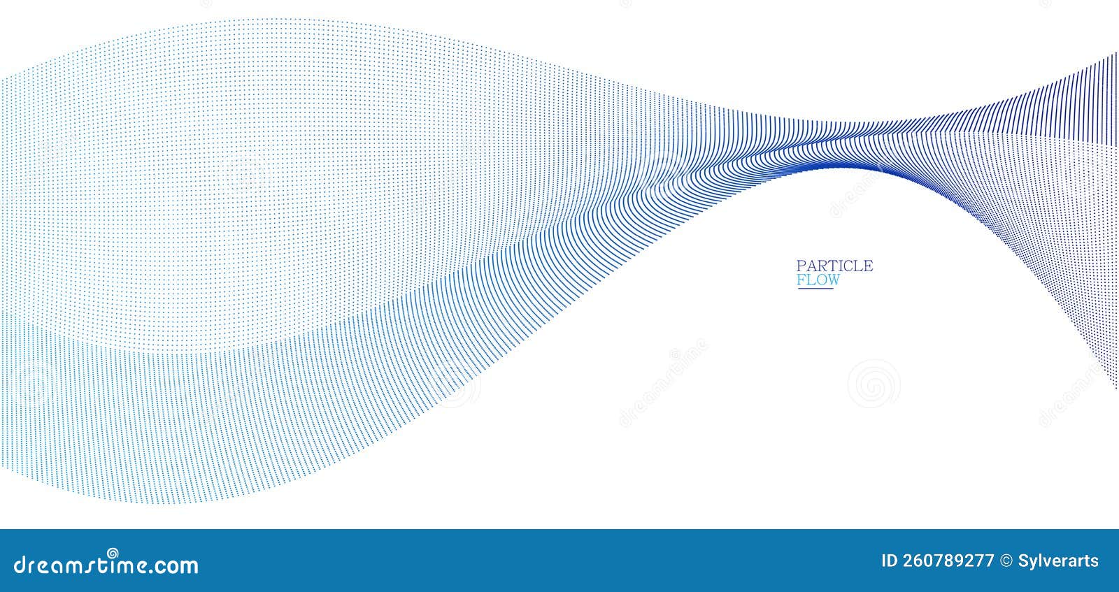 Light Blue Abstract Background, Vector Wave of Flowing Particles, Curvy ...