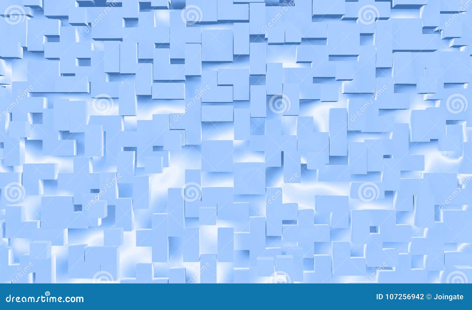 Abstract Background of Blue Cube Shapes Stock Illustration ...