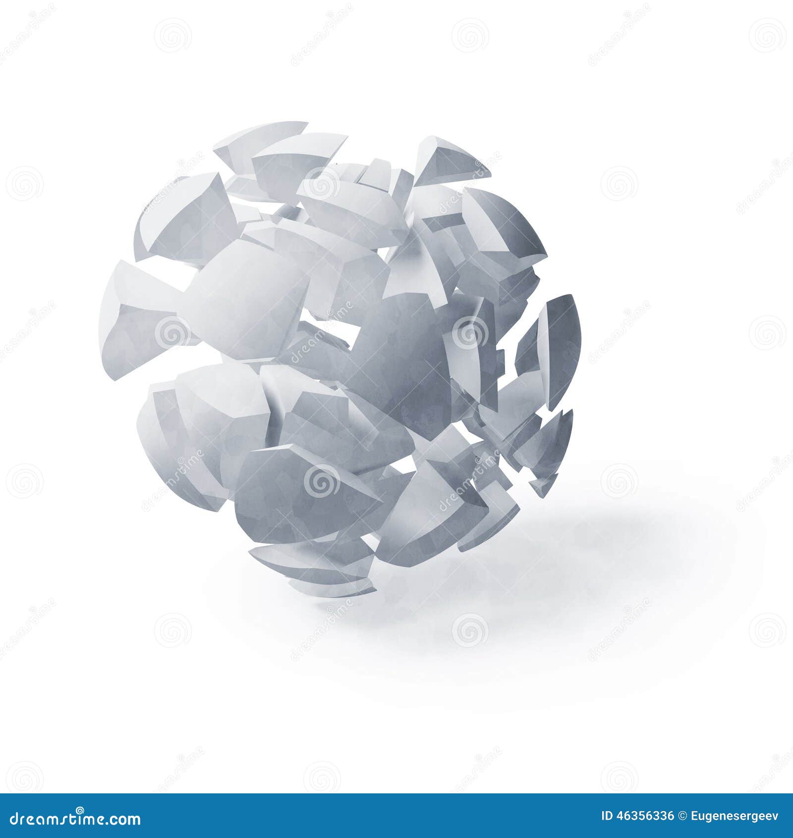 Light Blue Abstract 3d Spherical Object Stock Illustration ...