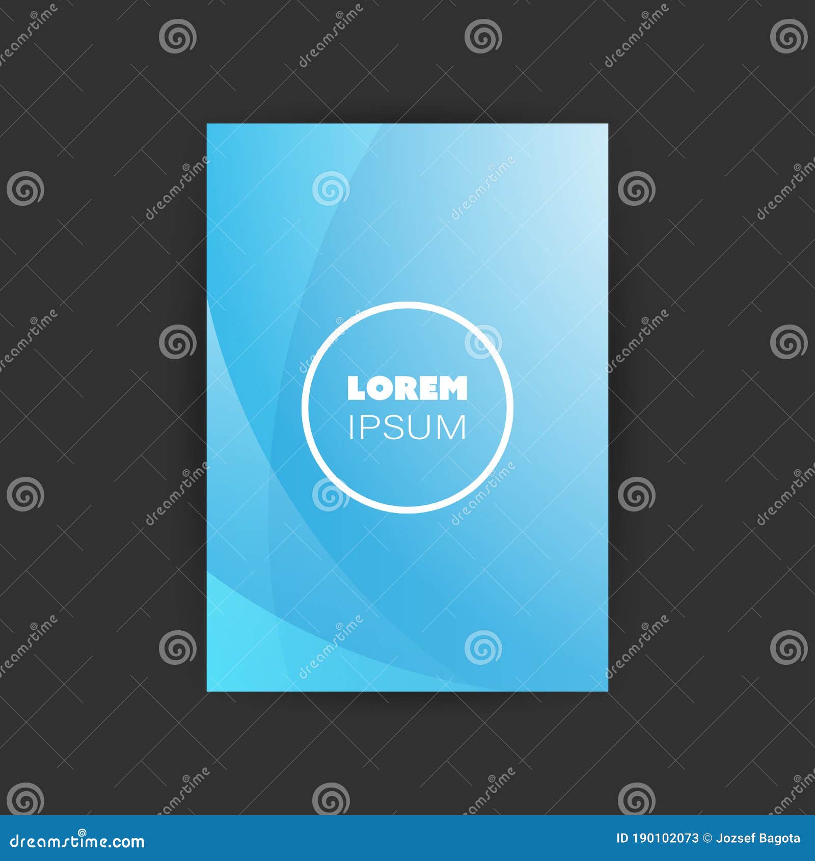 Light Blue Abstract Flyer Design Template Stock Vector - Illustration ...