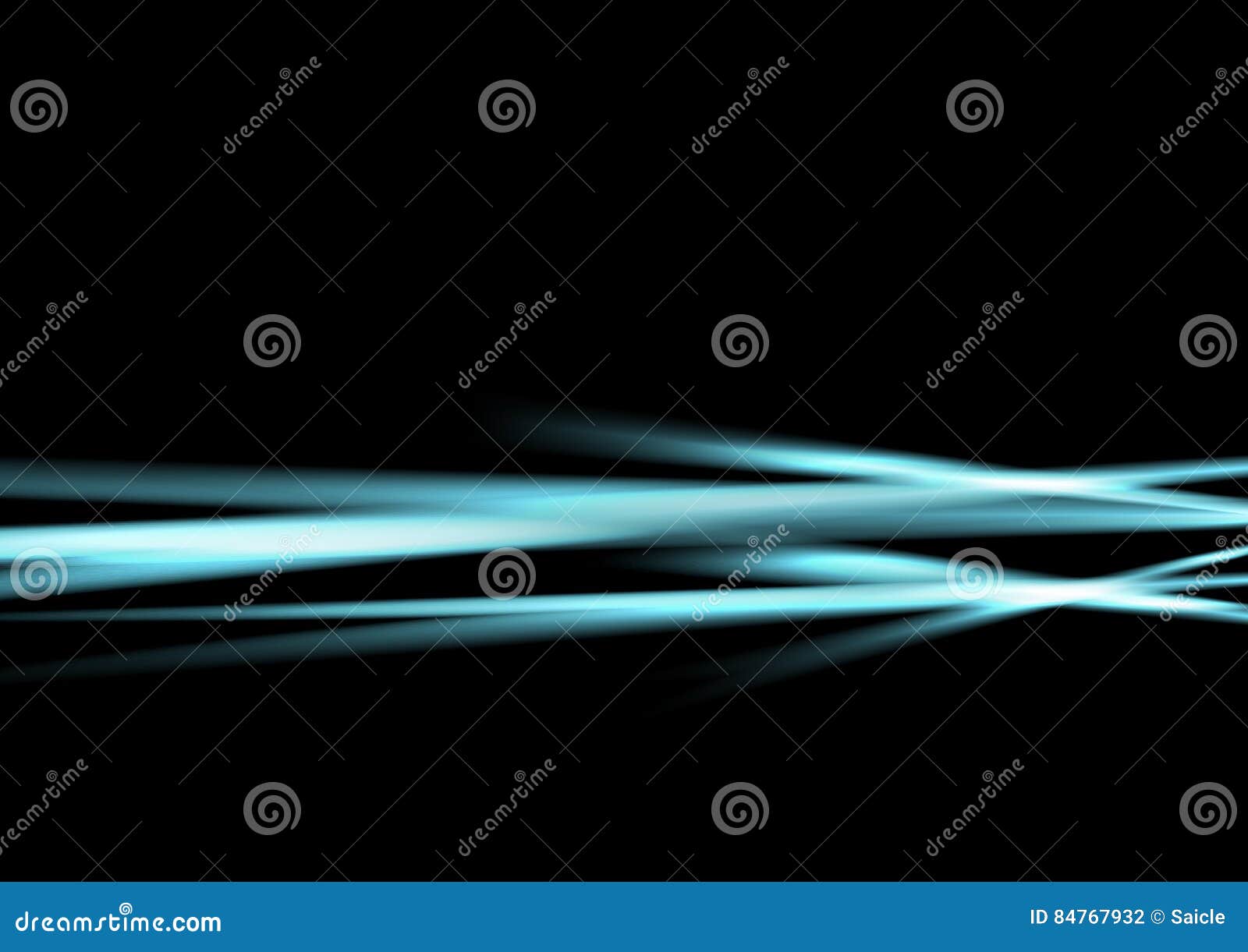 Light Blue Abstract Luminous Stripes on Black Background Stock Vector ...