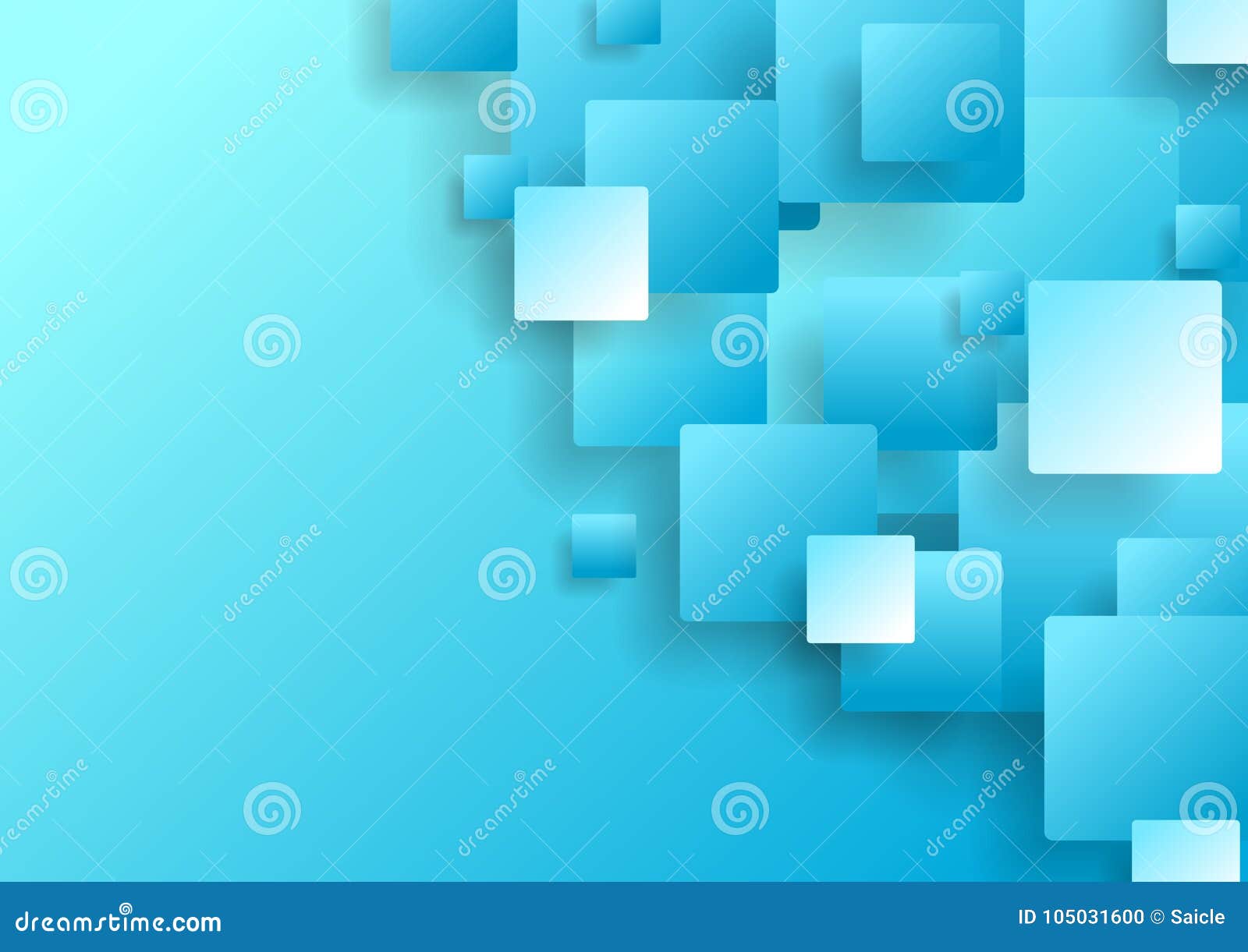 Light Blue Abstract Tech Squares Background Stock Vector - Illustration ...