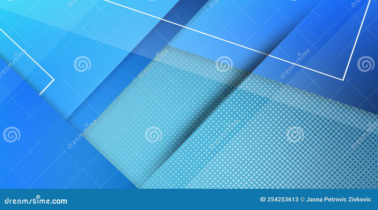 Light Blue Abstract Technology Background with Halftone on Blue ...