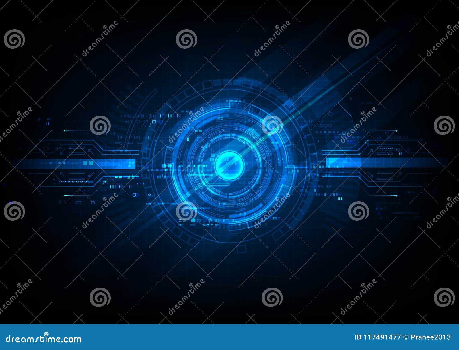 Blue Abstract Template Technology Background Stock Vector ...