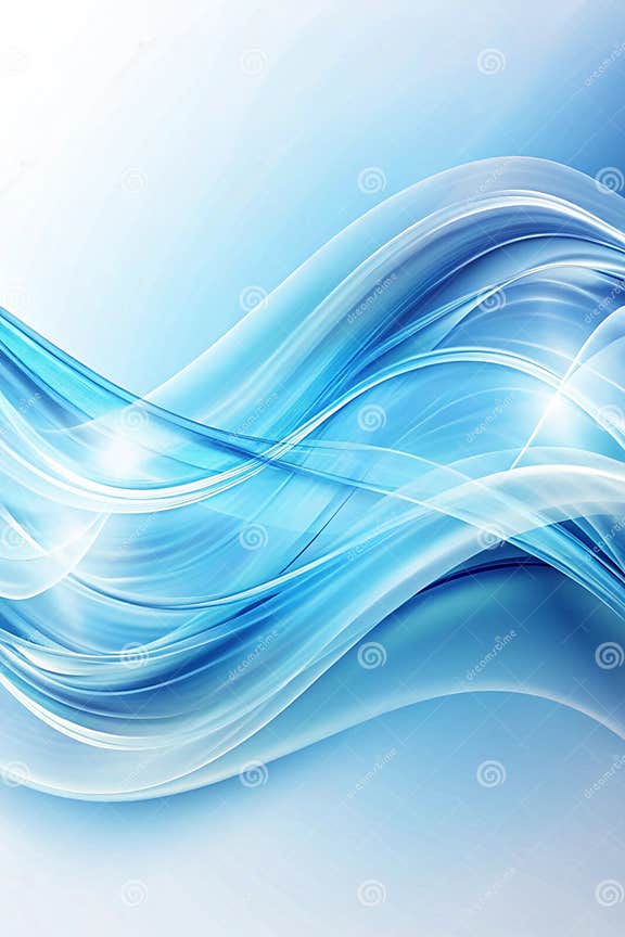 Light Blue Abstract Waves Design Stock Illustration - Illustration of ...