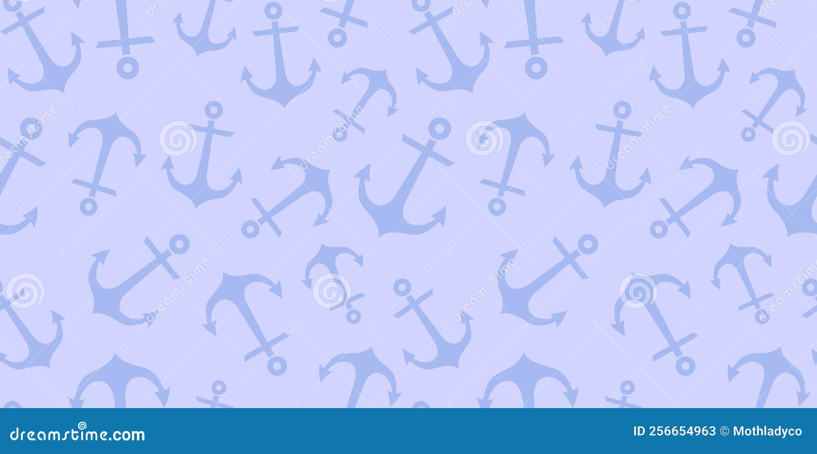 Light Blue Anchor Background, Repeat Pattern Stock Vector ...