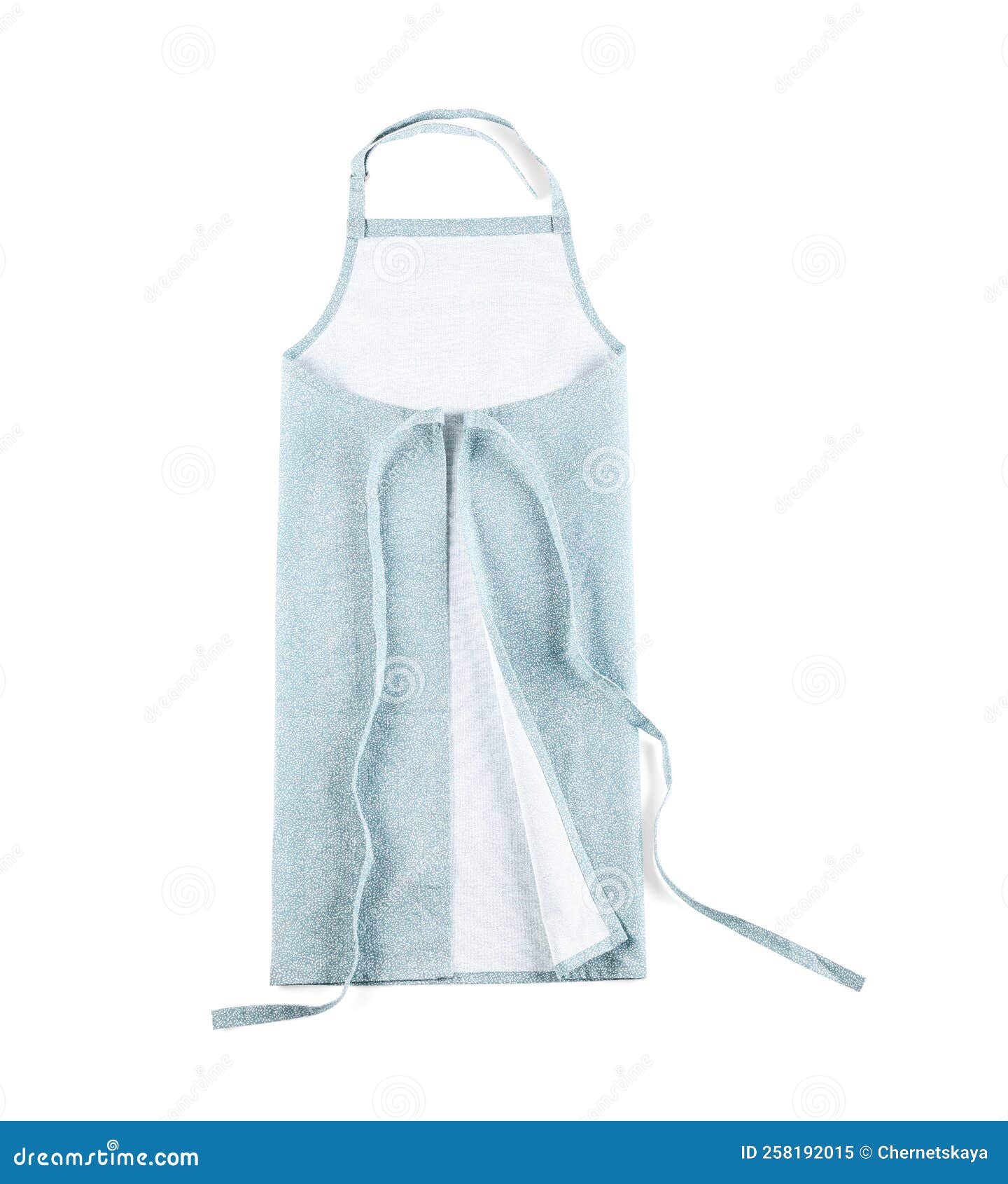 Light Blue Apron with Pattern Isolated on White, Top View Stock Image ...