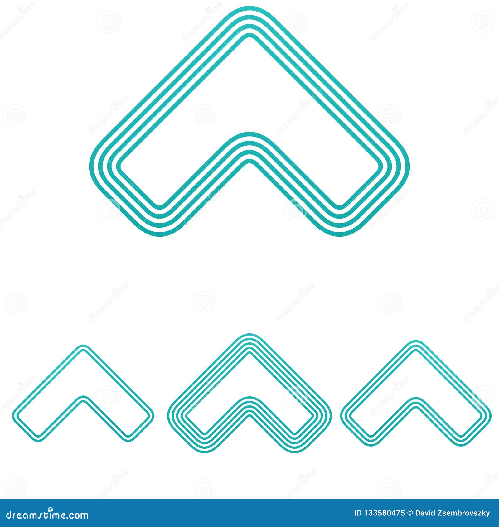 Light Blue Arrow Logo Design Set Stock Vector - Illustration of element ...