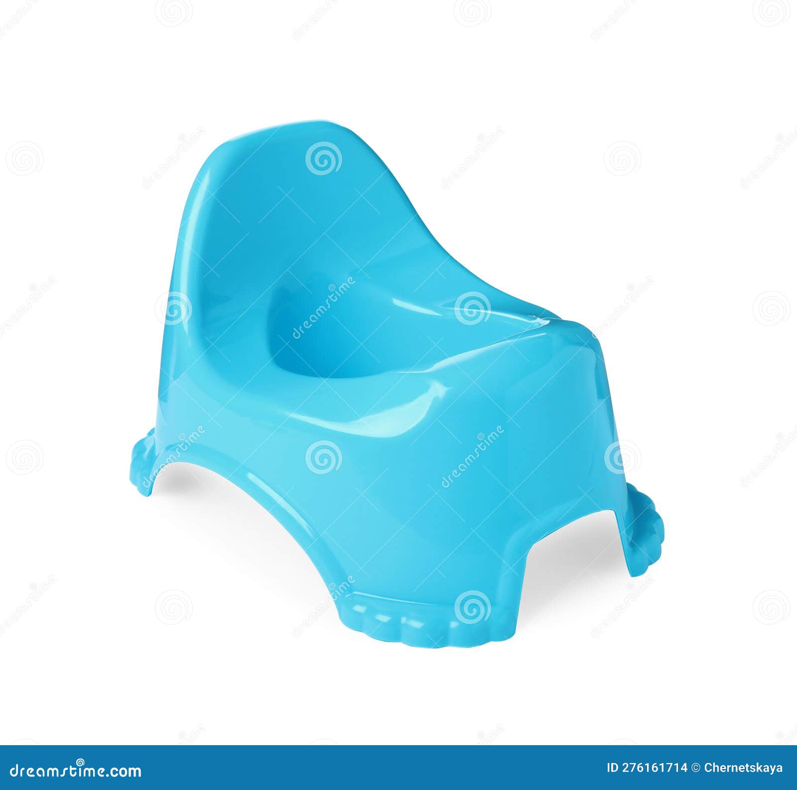 Light Blue Baby Potty Isolated on White. Toilet Training Stock Photo ...