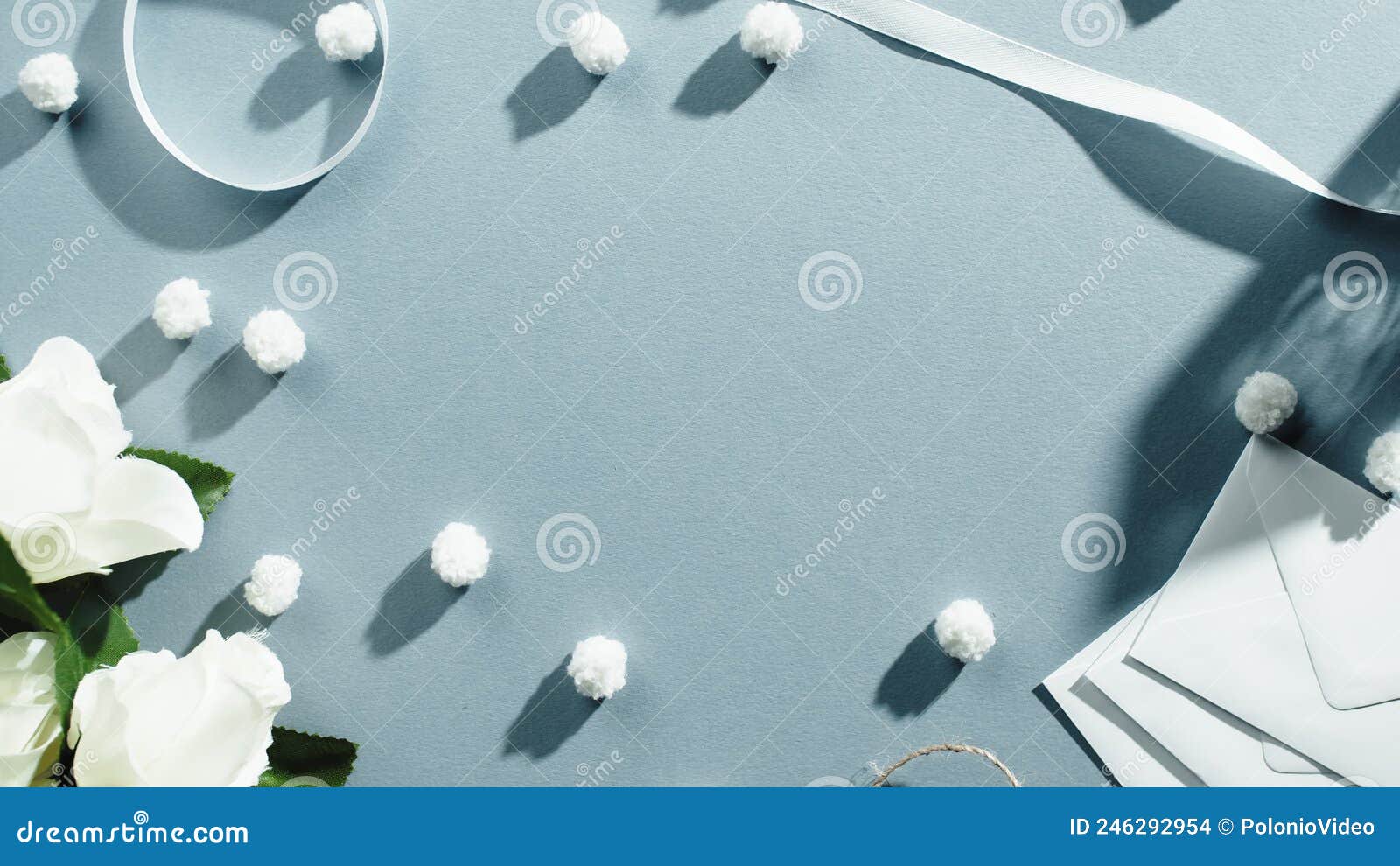 Light Blue Background with Copy Space for Wedding Invitation Stock ...