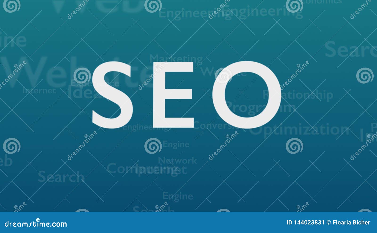 Light Blue Background with Different Words, Which Deal with Search ...