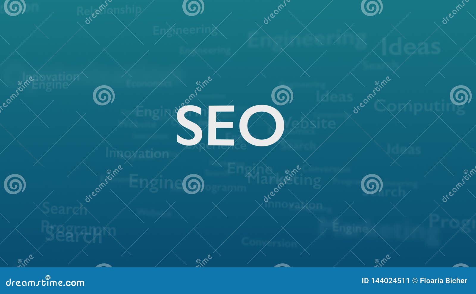 Light Blue Background with Different Words, Which Deal with Search ...